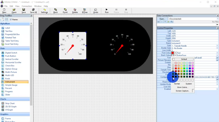 VISUALCONNX Creating a form | add2